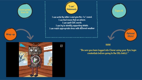 K Topic 6 Wrap-up Page