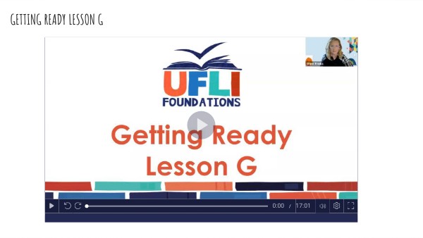 K and 1st Getting Started G and H UFLI