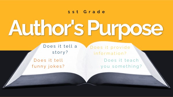 1st Grade Author's Purpose