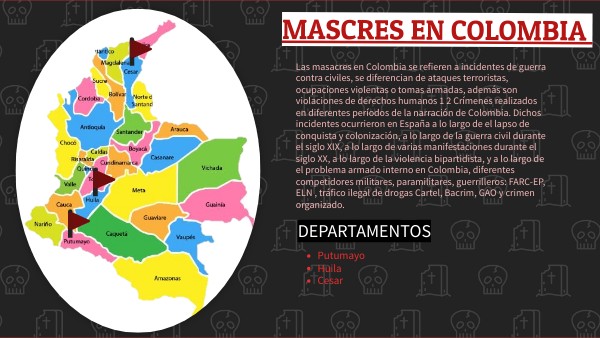 Mapa Tematico - Masacres en Colombia - Steven Ramirez Ocampo 11B | Genially