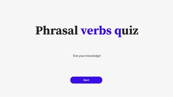 Phrasal verbs quiz