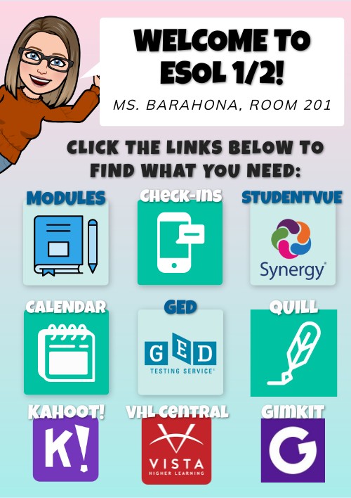 ESOL 1/2 Home Page 2022-2023