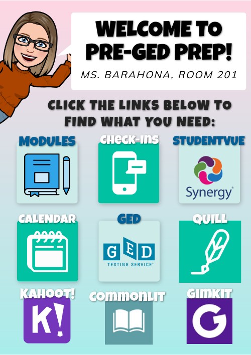 ESOL Pre-GED Prep Home Page 2022-2023