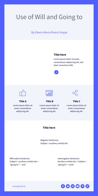 INFOGRAFIA-WILL AND GOING TO | Genially