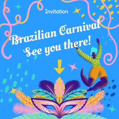 Brazilian Carnival Invitation