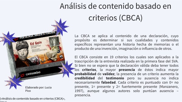 Análisis de contenido basado en criterios (CBCA) | Genially