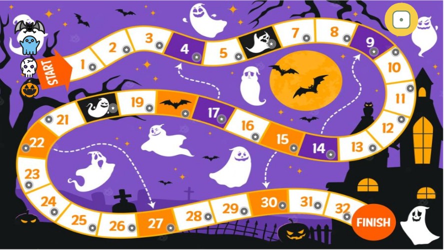 Halloween Board Game Preadvanced 2 CNA | Genially