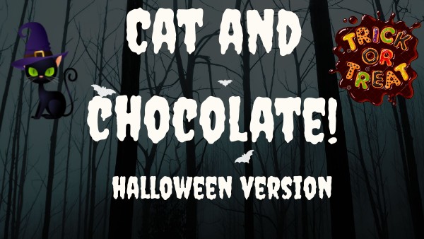 Cat and chocolate halloween