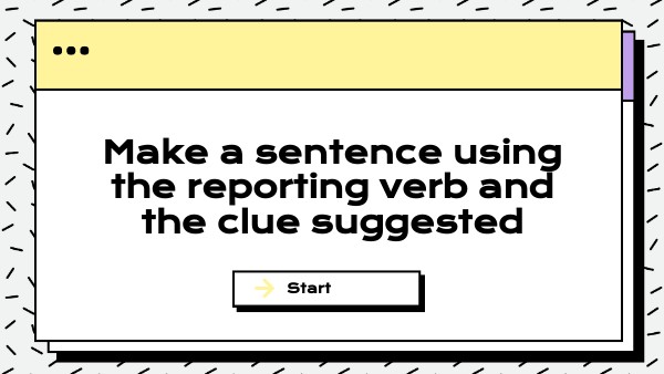 reporting verbs