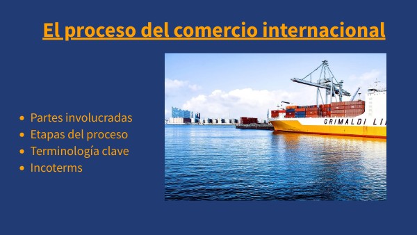 Proceso de comercio internacional | Genially