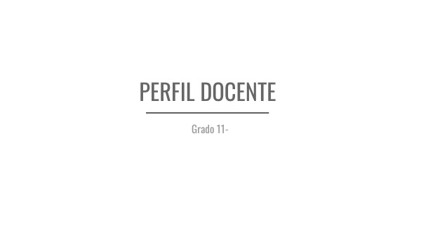 Perfil docente | Genially