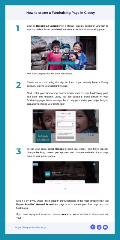 How to create a Fundraising Page in Classy