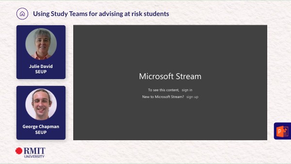 Using Study Teams for advising at risk students