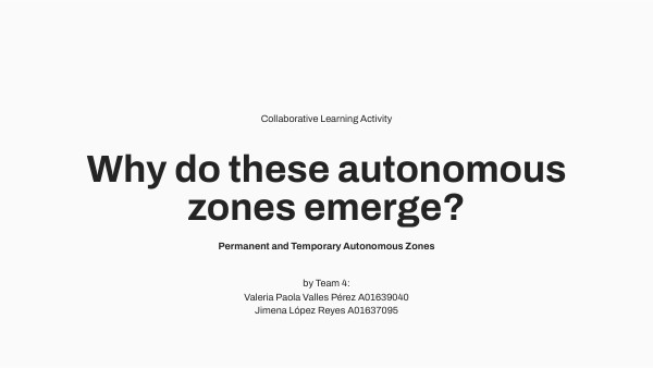 Autonomous Zones Team #4 | Genially
