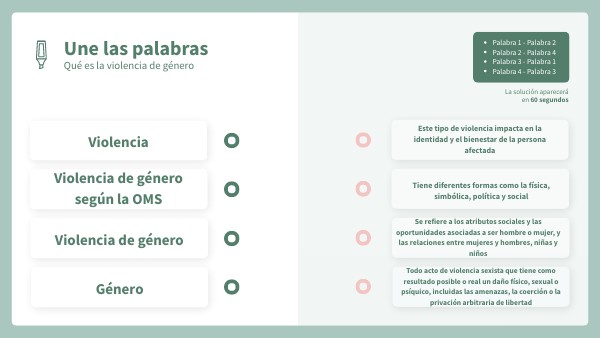 UNE PALABRAS | Genially