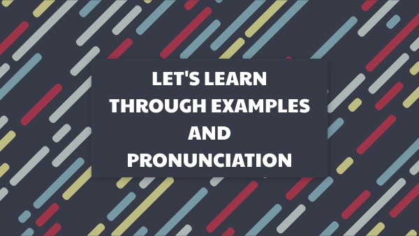 Let's learn definitions and pronunciation | Genially