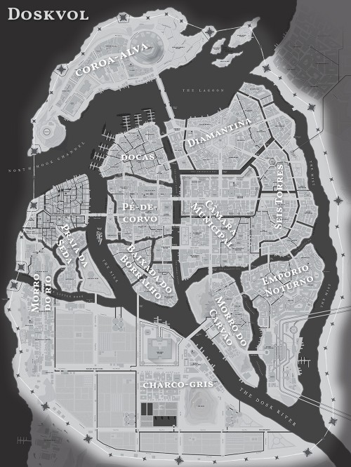 Doskvol map with districts | Genially