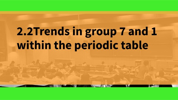 Revision of trends in group one and 7