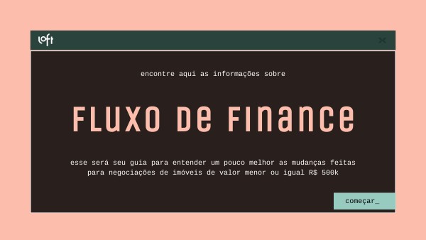 Novo fluxo de finance