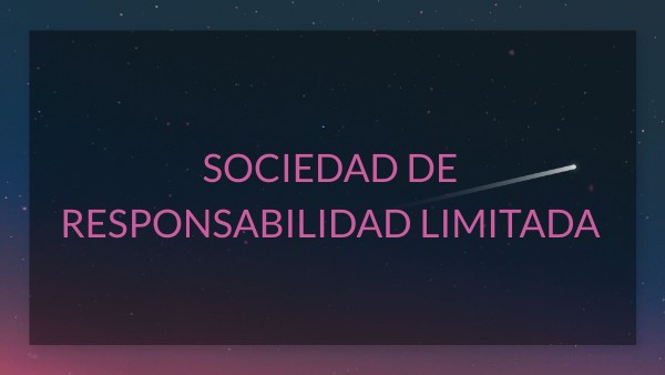 SOCIEDAD DE RESPONSABILIDAD LIMITADA