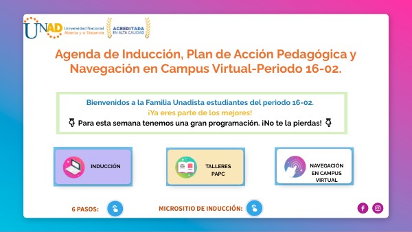 Agenda de Inducción, Plan de Acción Pedagógica y Navegació en Campus U | Genially