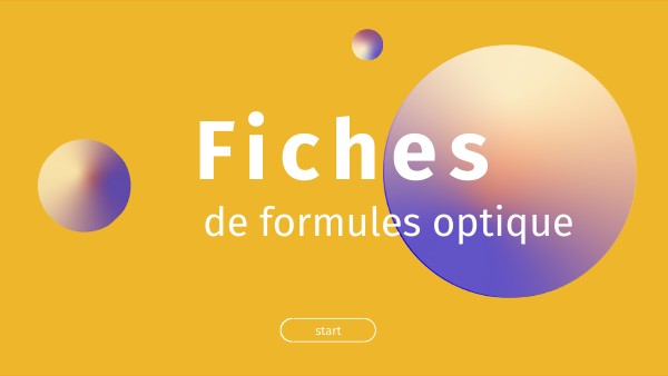 Fiche formule optique | Genially