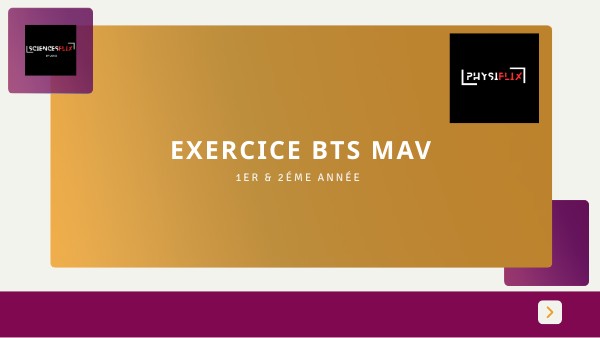 Exercice BTS MAV 1 & 2 | Genially