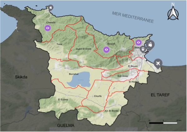 Carte willaya d'Annaba