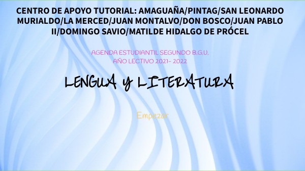 AGENDA DE SEGUNDO B.G.U | Genially