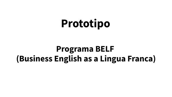Prototipo: Programa BELF