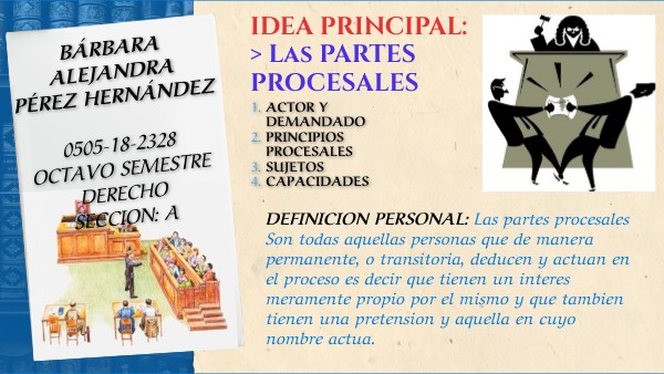 LAS PARTES PROCESALES | Genially