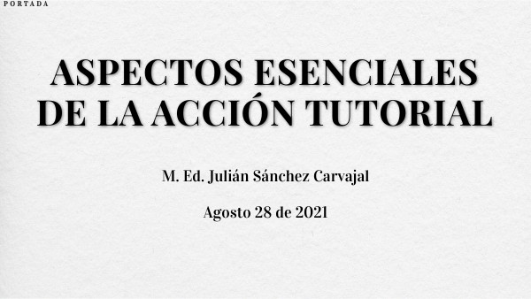 Escenario 2 - Acción Tutorial en AVA