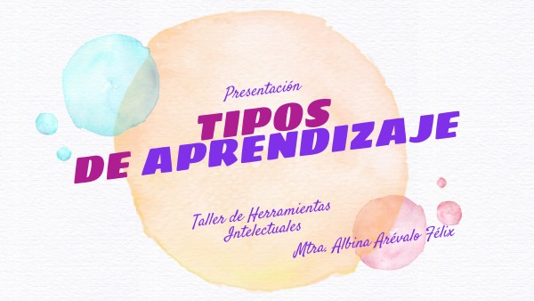 3.2 Tipos de aprendizaje | Genially