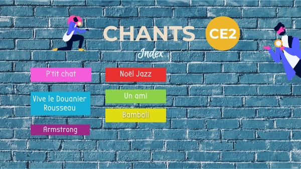 Chants - CE2 | Genially
