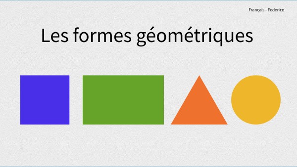 les formes géométriques ps | Genially