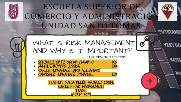 RISK MANAGEMENT | Genially