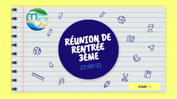 Réunion de rentrée 3e | Genially
