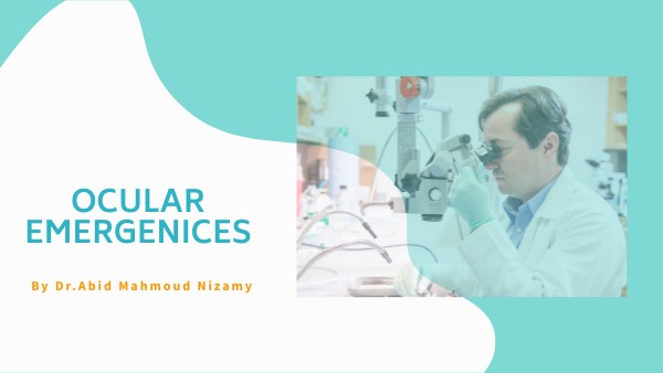 Ocular emergencies