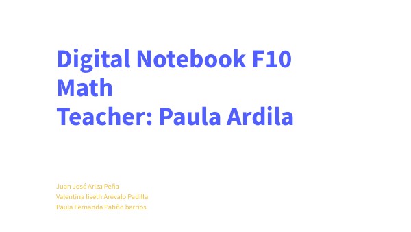 F10 Math Summer | Genially