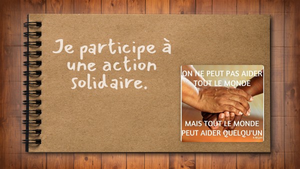 Je participe à une action solidaire