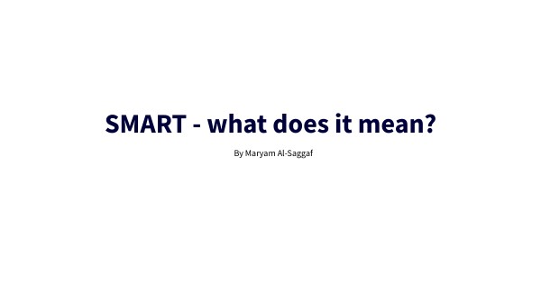 SMART - what does it mean? | Genially