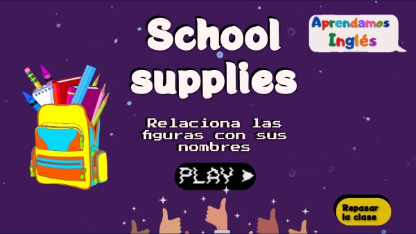 School supplies quiz | Genially