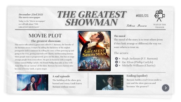 The Greatest Showman | Genially