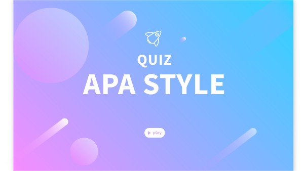 APA Quiz | Genially