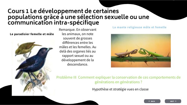 SVT Sélection sexuelle | Genially