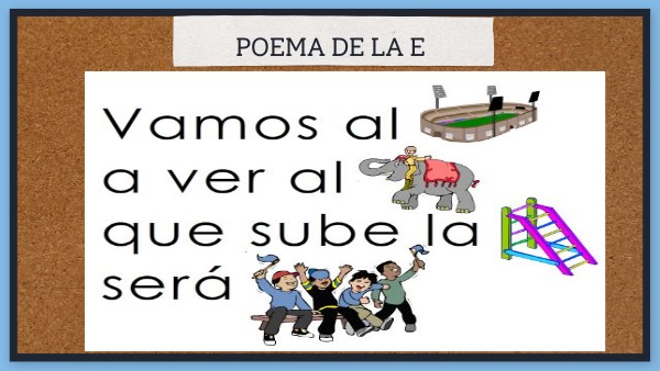 Poema de la vocal E-e | Genially