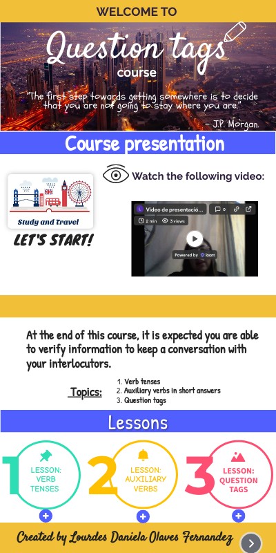 SECUENCIA MOOC QUESTION TAGS | Genially