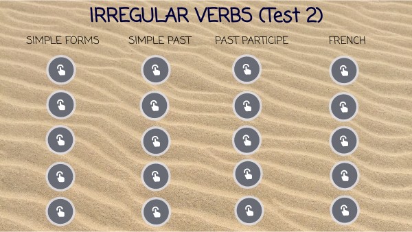 IRREGULAR VERBS (Test 2) | Genially