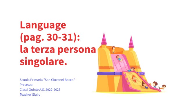 Language: terza persona singolare | Genially