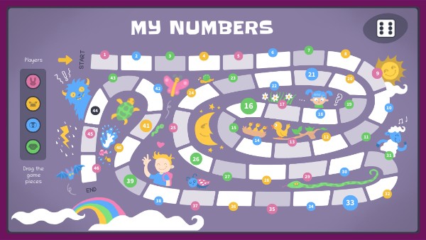 My numbers 1-20 Board Game | Genially